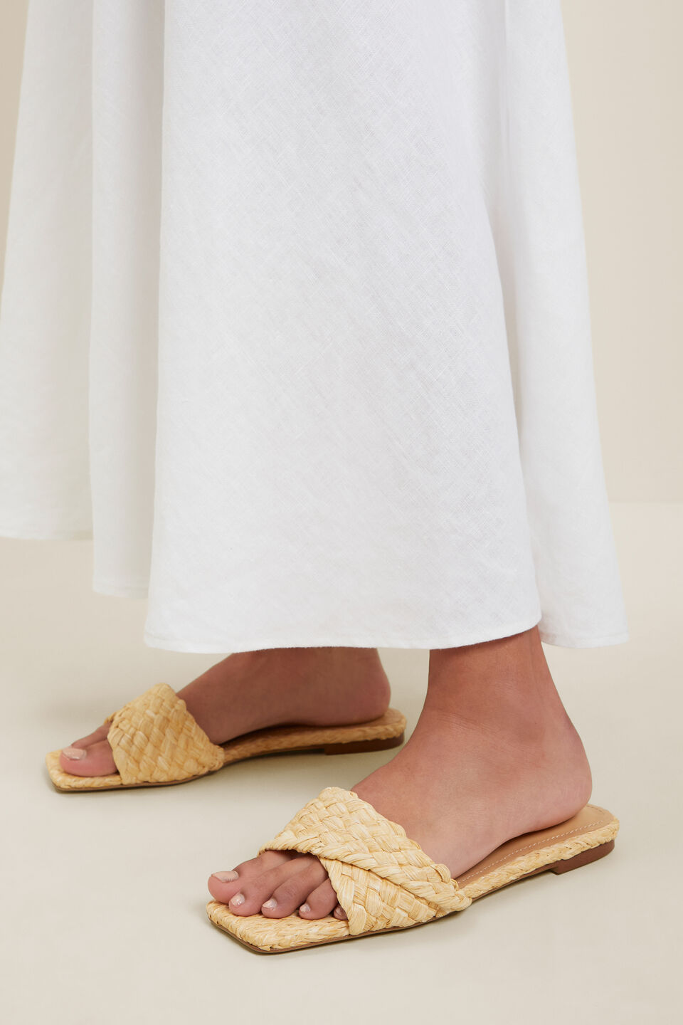 Cleo Woven Raffia Sandal