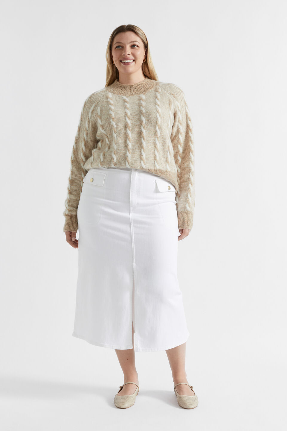 Two Tone Cable Knit