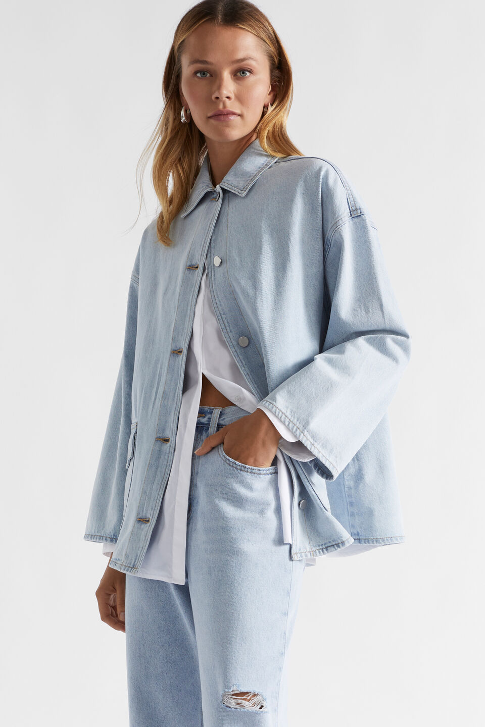 Denim Boxy Shacket