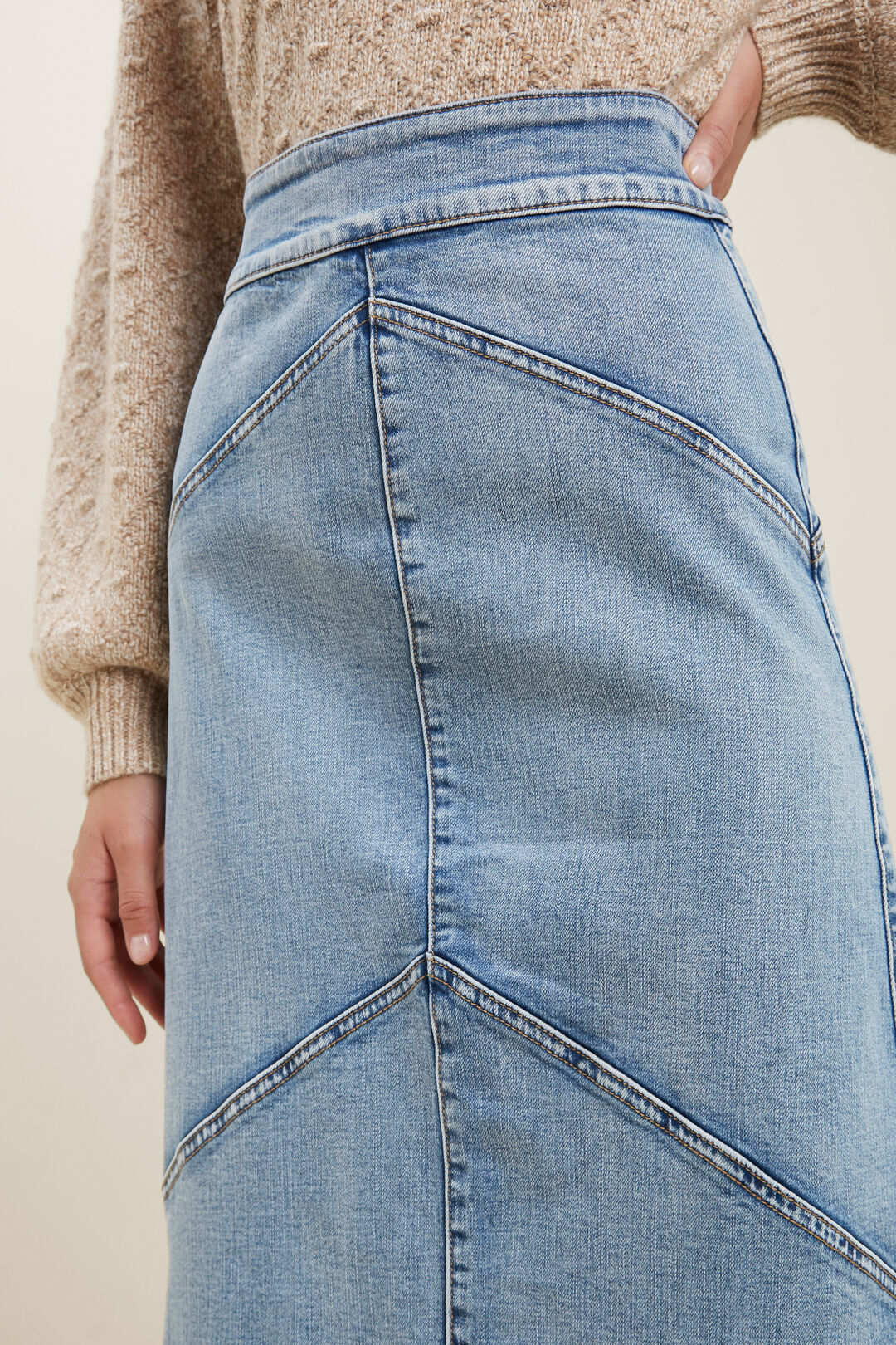 Denim Panel Skirt | Seed Heritage