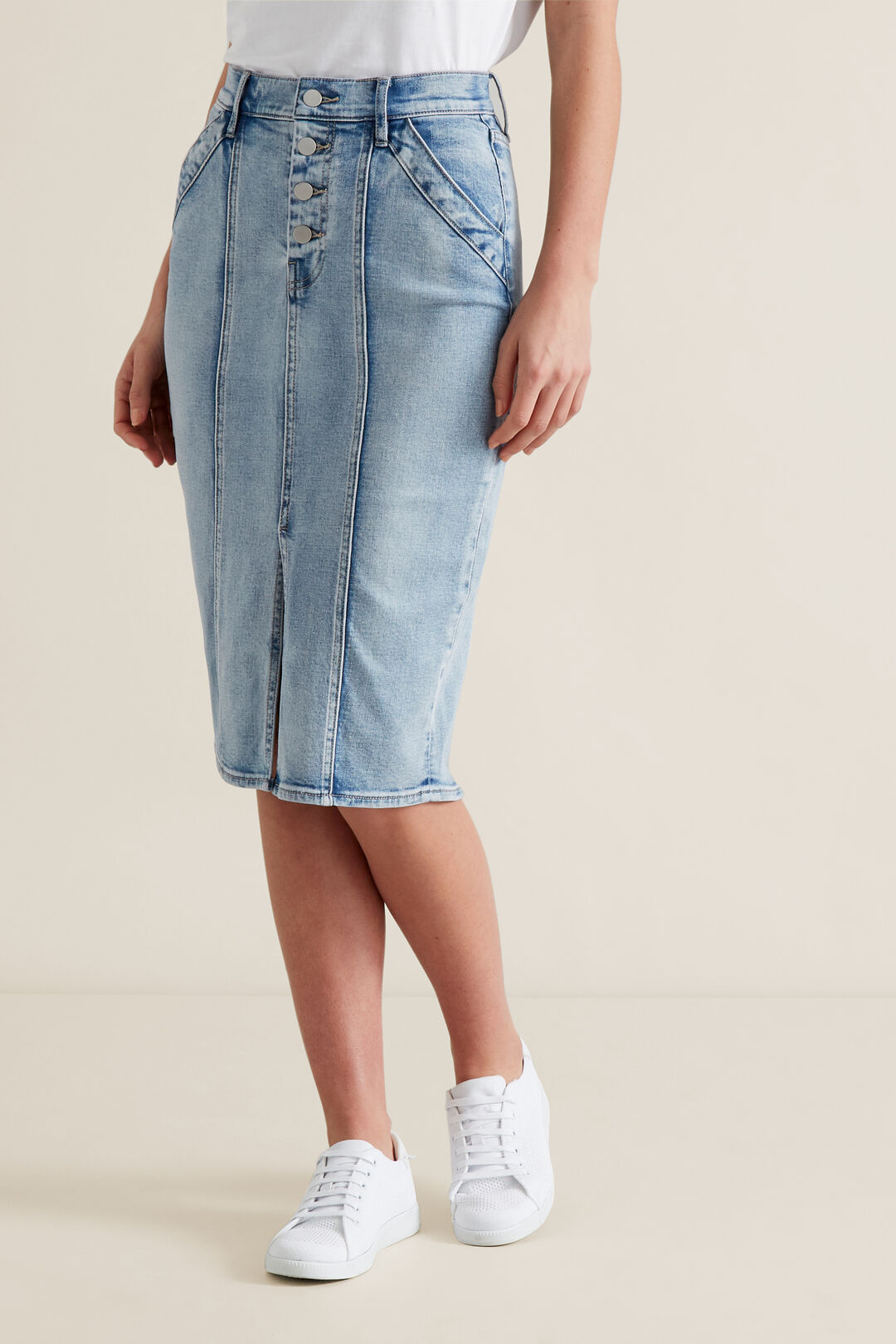 Denim Midi Skirt Seed Heritage
