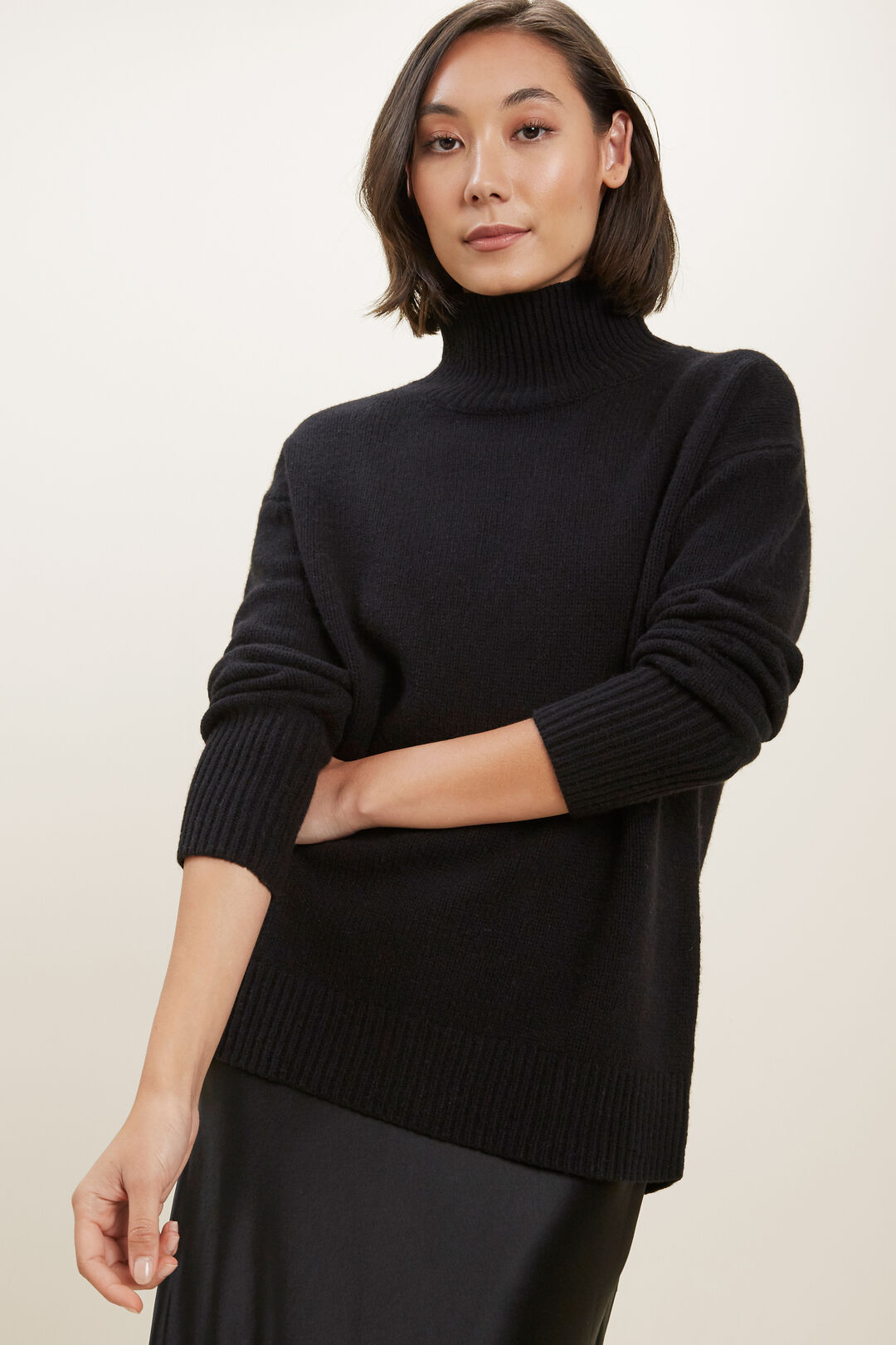 High Neck Wool Sweater | Seed Heritage