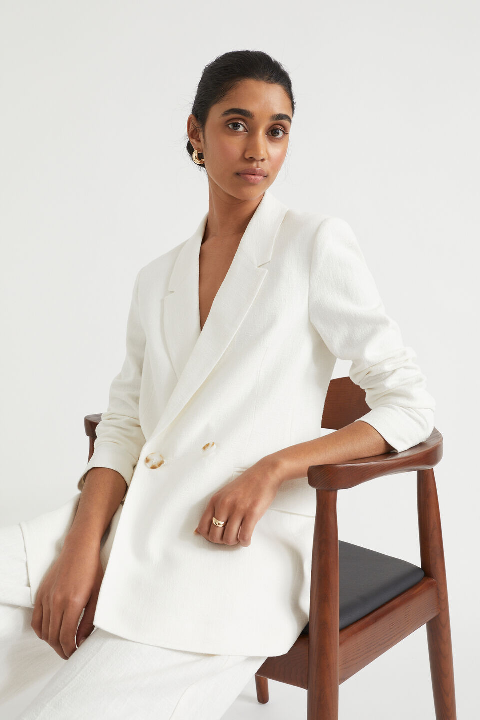 Ramie Cotton Longline Blazer | Seed Heritage