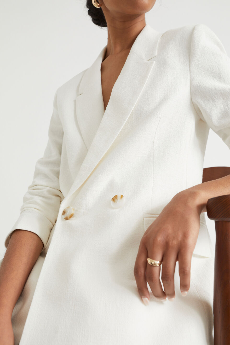 Ramie Cotton Longline Blazer | Seed Heritage