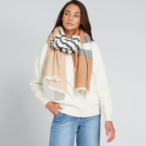 Stripe Colour Block Scarf | Seed Heritage