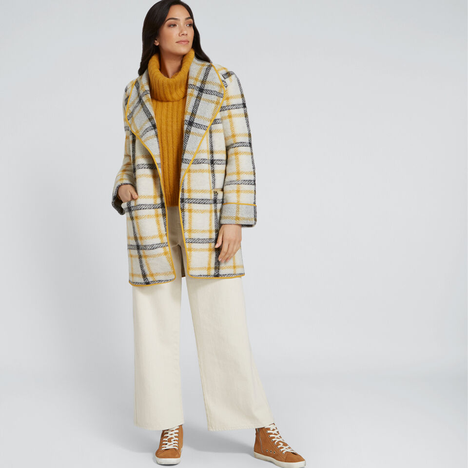 Soft Drape Check Coat | Seed Heritage