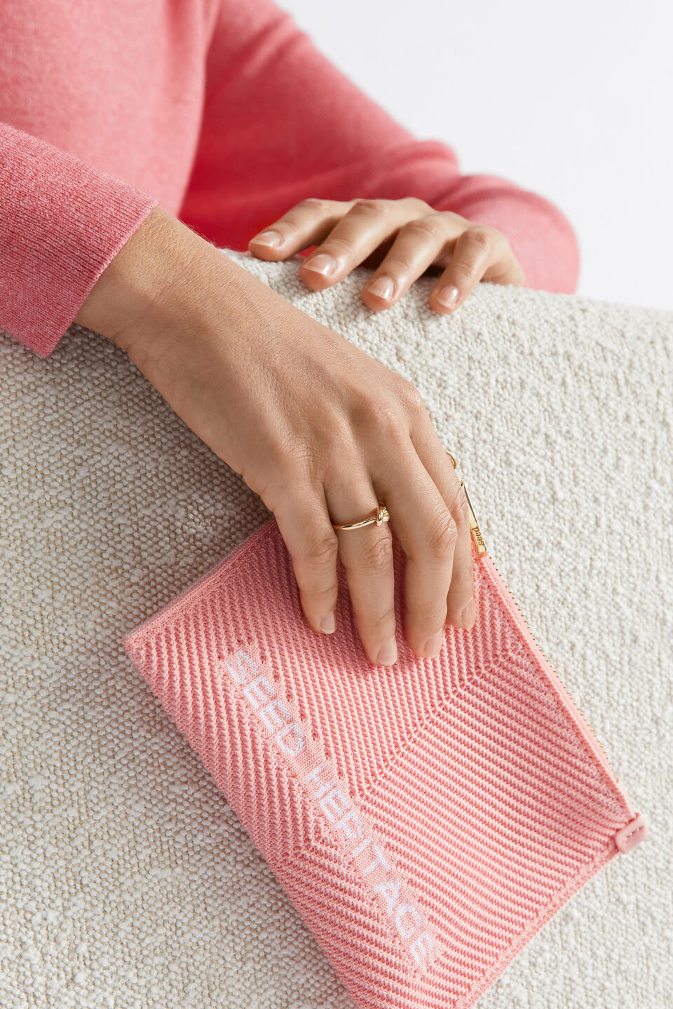 Knitted Logo Pouch | Seed Heritage