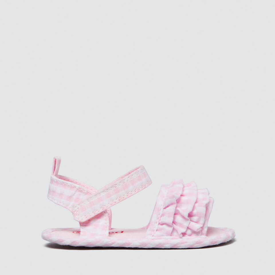 Gingham Frill Sandal | Seed Heritage