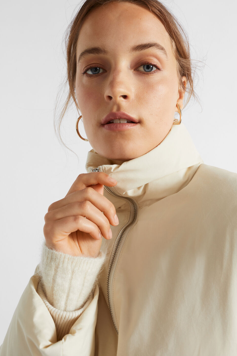 Minimalist Mid Length Puffer Jacket | Seed Heritage