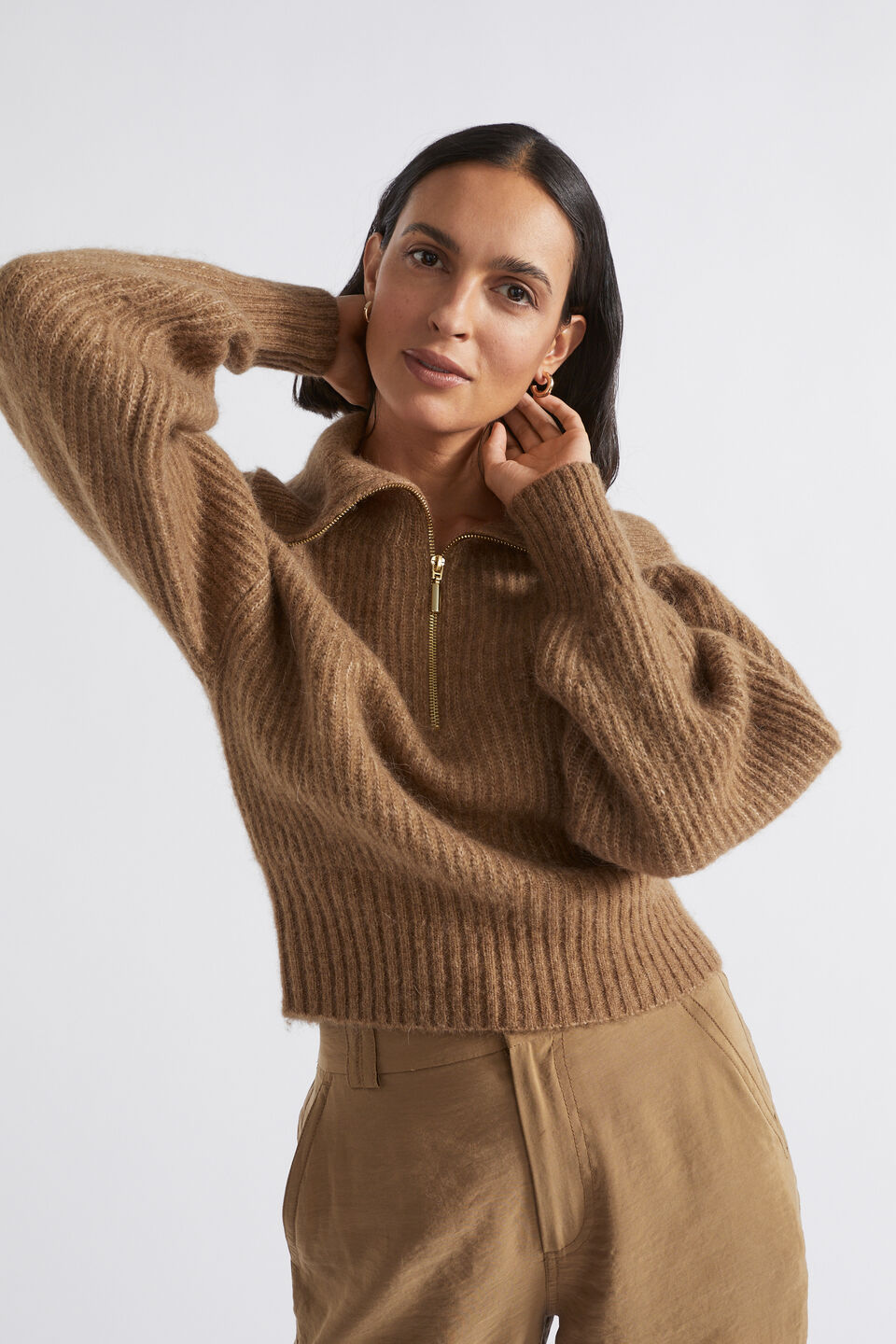 Funnel Neck Rib Knit | Seed Heritage