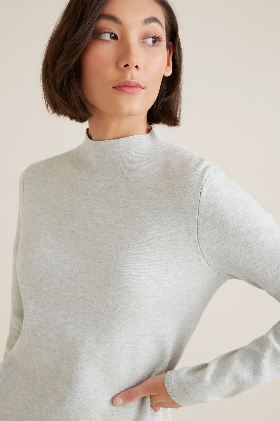 High Neck Neat Sweater | Seed Heritage