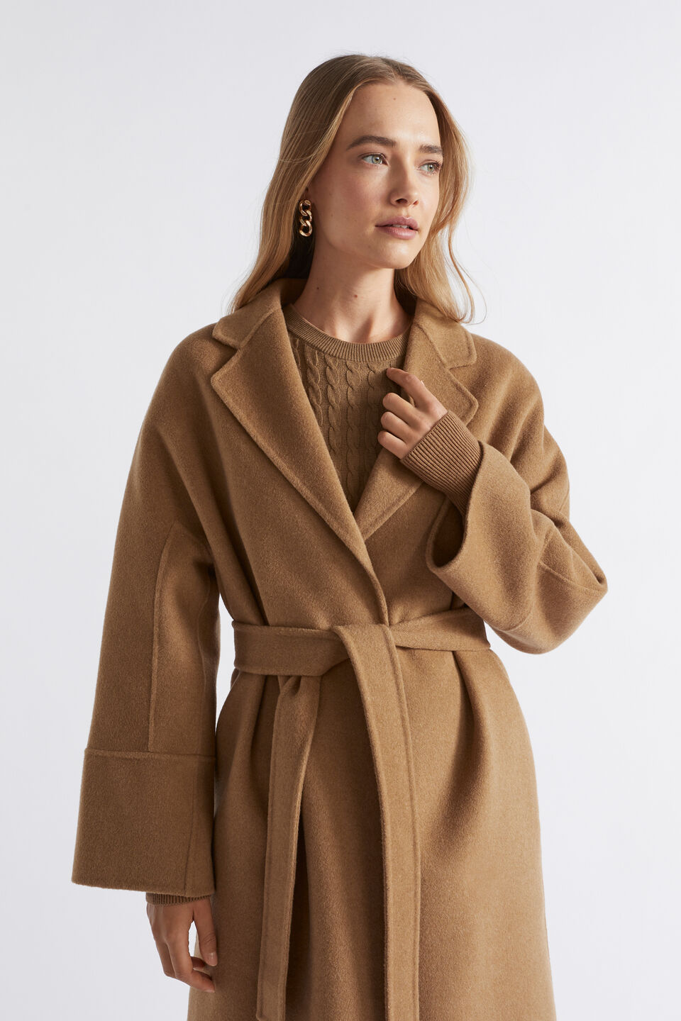 Wool Blend Relaxed Coat | Seed Heritage