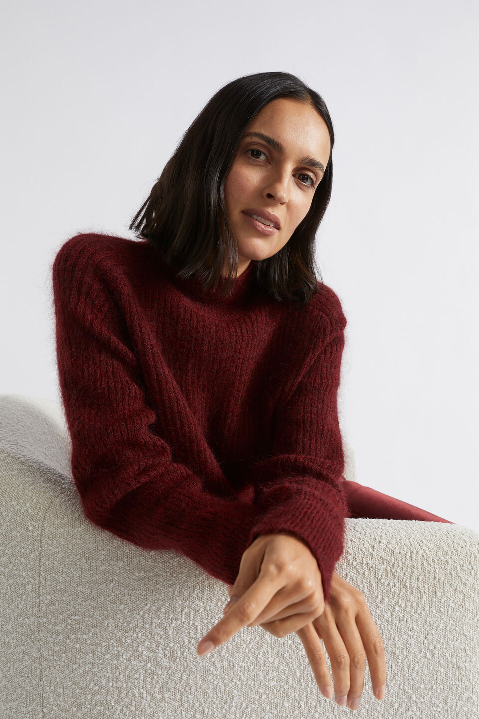 Mohair Blend Rib Knit | Seed Heritage