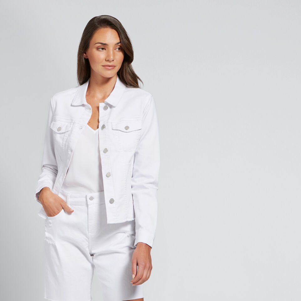 Zip Detail Denim Jacket | Seed Heritage