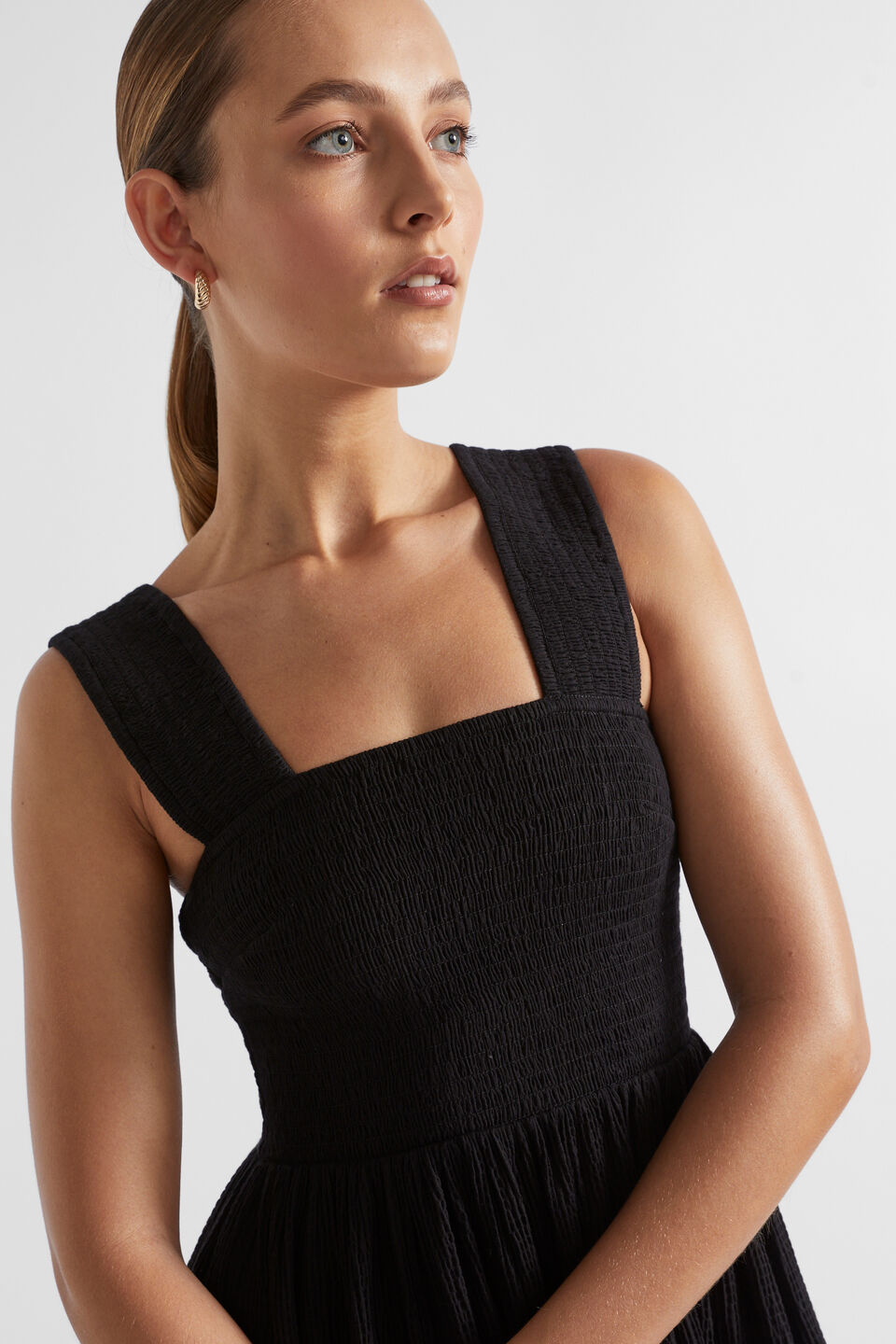 Textured Cotton Midi Dress | Seed Heritage