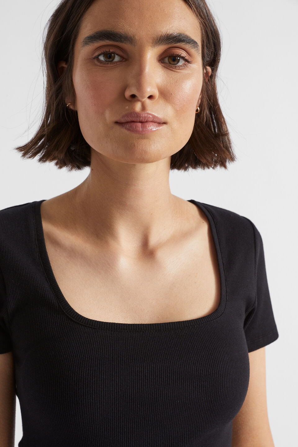 Square Neck Rib Tee | Seed Heritage