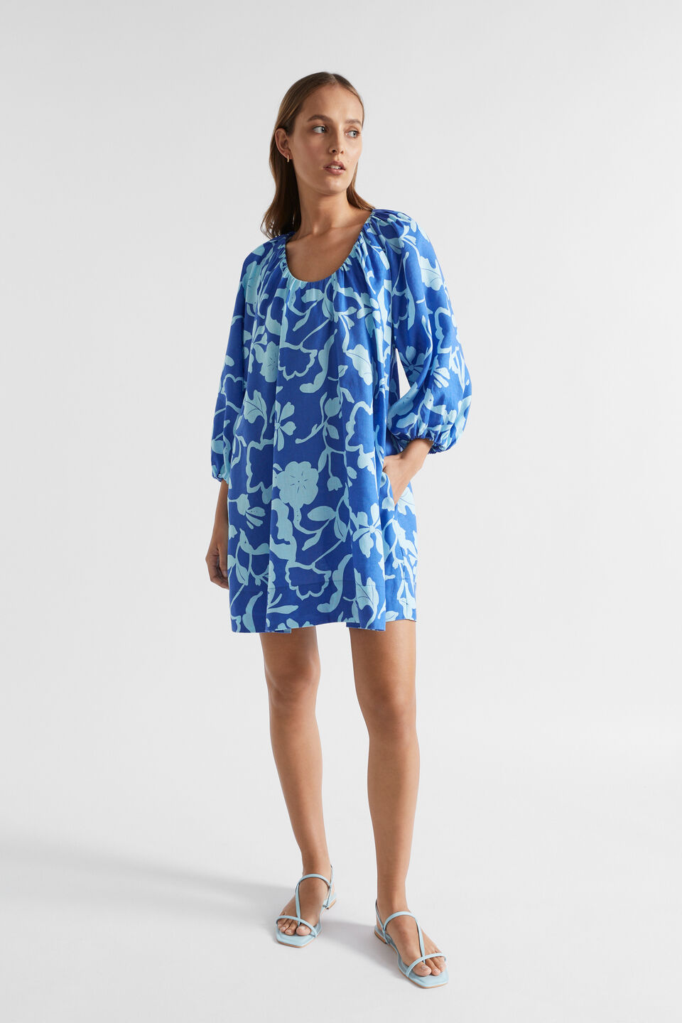 Linen Floral Mini Dress | Seed Heritage