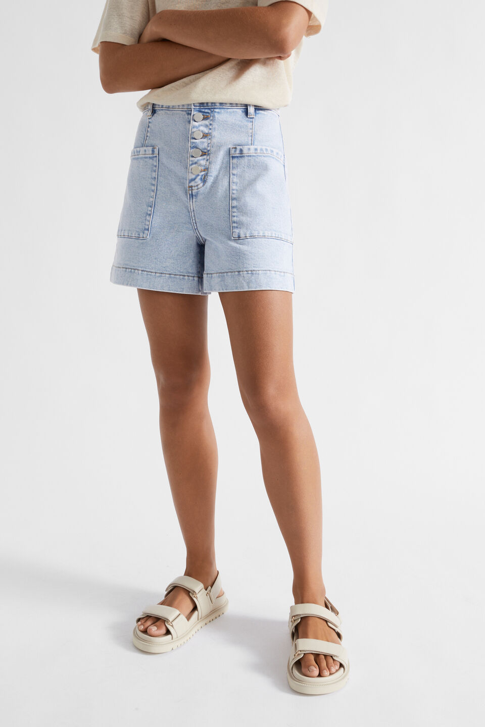 Denim Button Fly Short | Seed Heritage