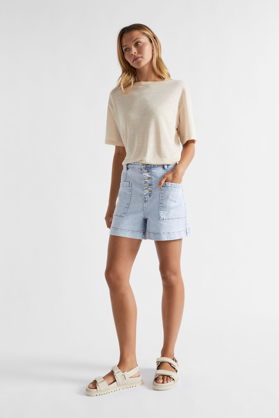 Denim Button Fly Short | Seed Heritage